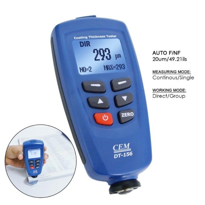 Jual PAINT THICKNESS GAUGE DT-156 COATING CEM INSTRUMENT METER TESTER ...