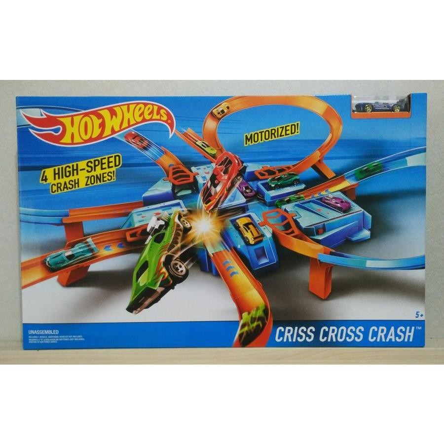 Jual SALE !!! HOTWHEELS TRACK MOTORIZED CRISS CROSS CRASH (4 HIGH-SPEED ...