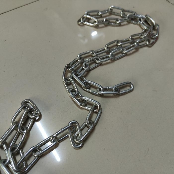 Jual Asli..! Jmj - Rantai Besi Galvanis 3 Mm / Rante Besi Kilat Pagar ...