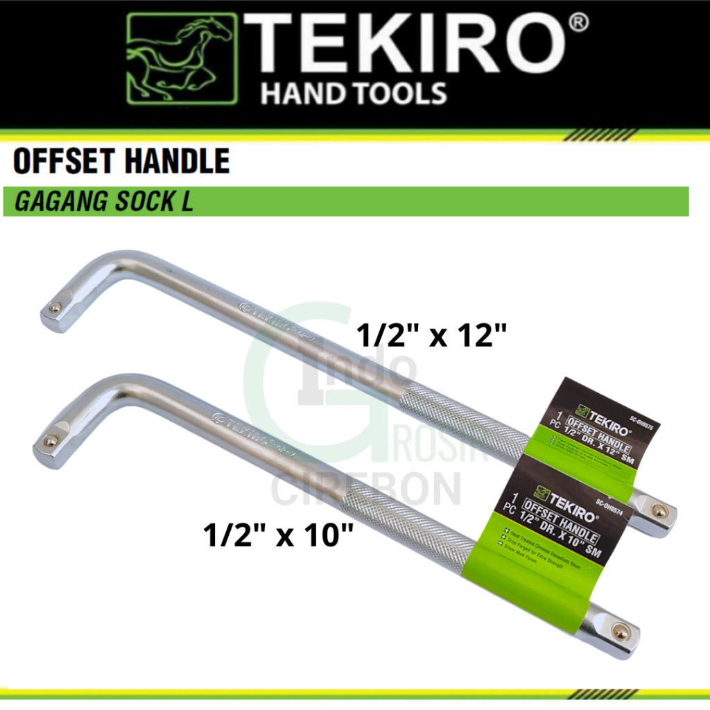 Jual TEKIRO Gagang Shock L 1/2" x 10" 12" Offset Handle Kunci Sock Shok ...