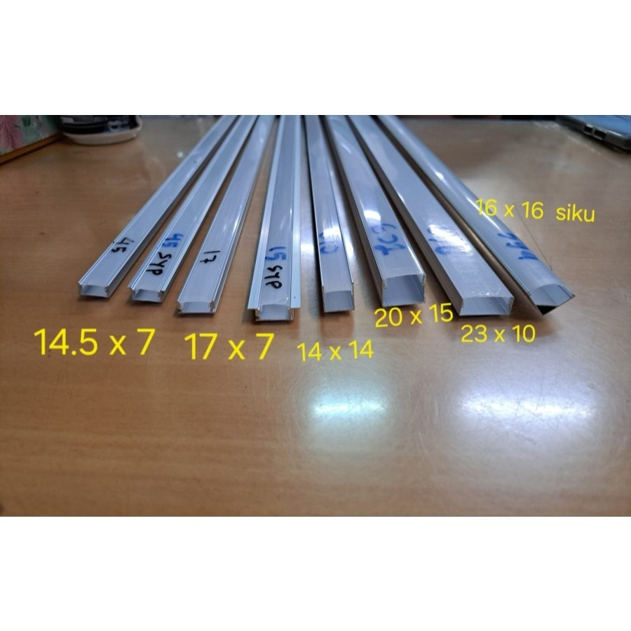 Jual HOUSING ALUMINIUM LED STRIP / RUMAH LED STRIP / SELANG 2 Meter ...