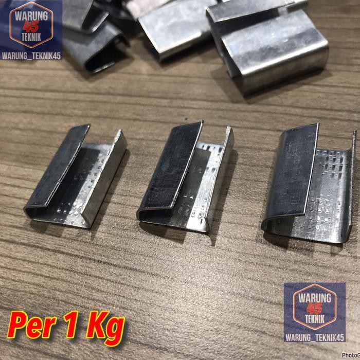 Jual PREMIUM KLEM METAL BESI KLIP CLIP GRIPPER GRIPER TALI STRAPING ...