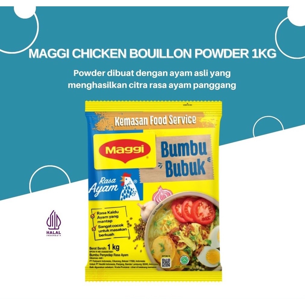 Jual Maggi Beef Powder Bumbu Penyedap Bubuk 1Kg Rasa Ayam / Sapi ...