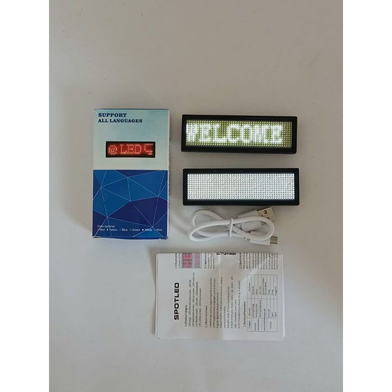 Jual LED Name Tag / LED Badge Custom / Nametag Elektronik / Badge LED / ID Badge elektronik ...