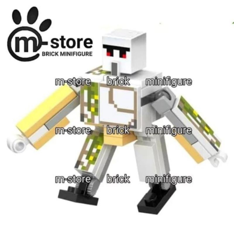 Jual brick mini craft iron golem building block | Shopee Indonesia
