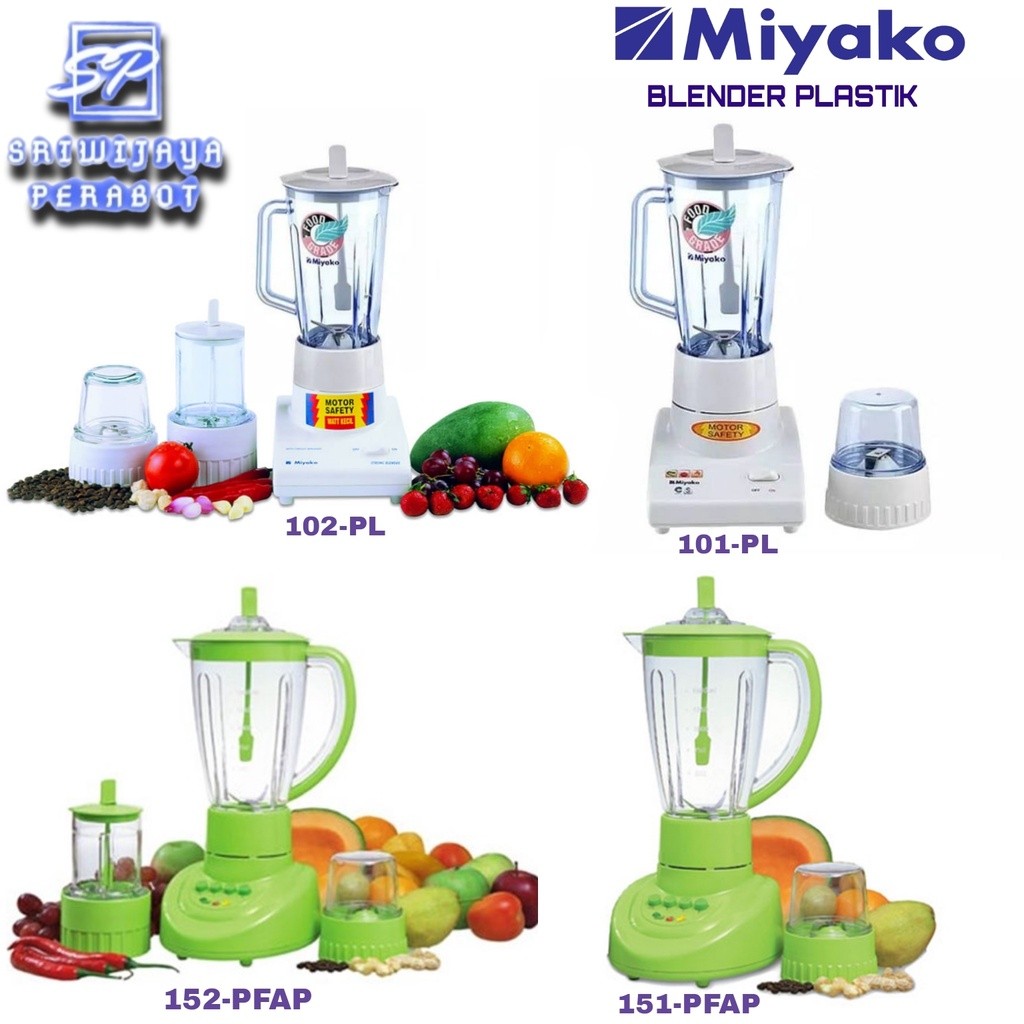 Jual MIYAKO BLENDER PLASTIK 3 IN 1 BLENDER PLASTIK 1.0L PL - 1.5L PF/AP | Shopee Indonesia