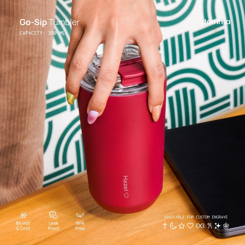 Jual Nds - [Domma] Custom Engrave - 350 ml Go-Sip Tumbler Double Wall ...