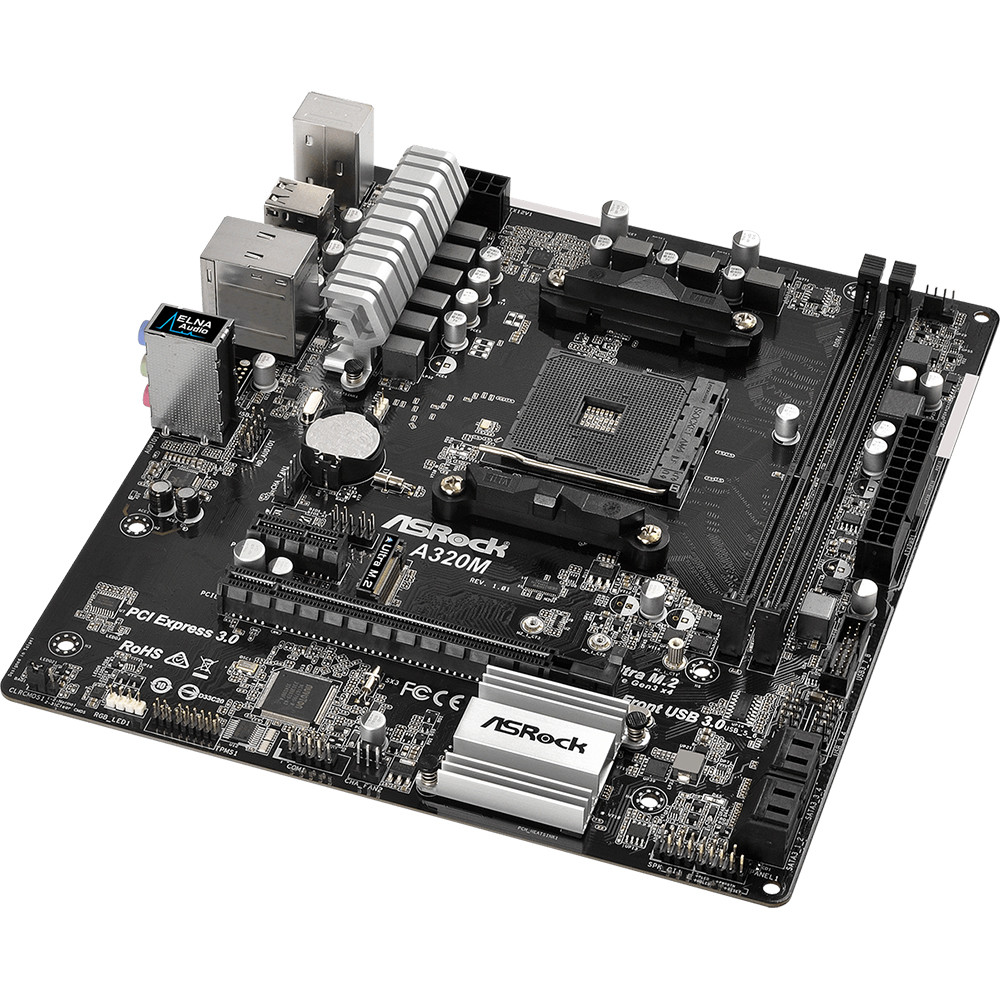 Jual ASROCK A320M Motherboard Socket AM4 Supports R9 3900X R7 3800X ...