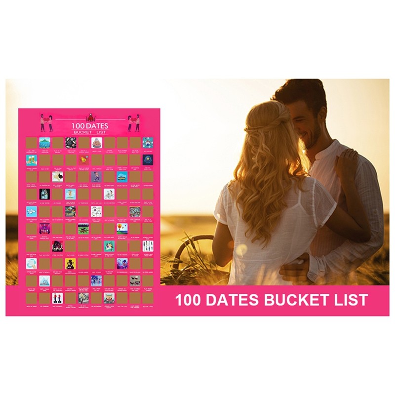 Jual Scratch Off Poster Couples Bucket List Poster Things To Do Bucket ...