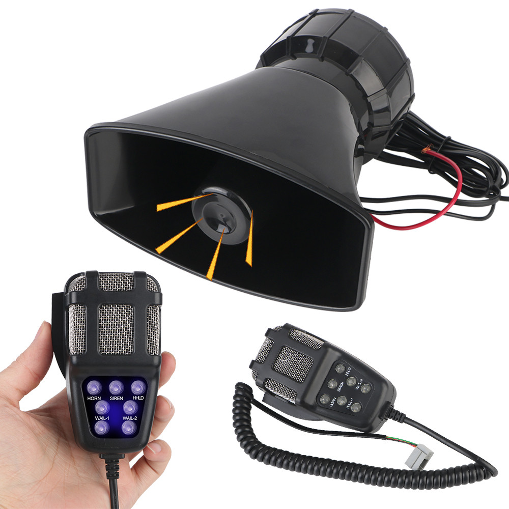 Jual Police Siren Air Horn Speaker 12V 100W Multi-tone & Claxon Horn ...