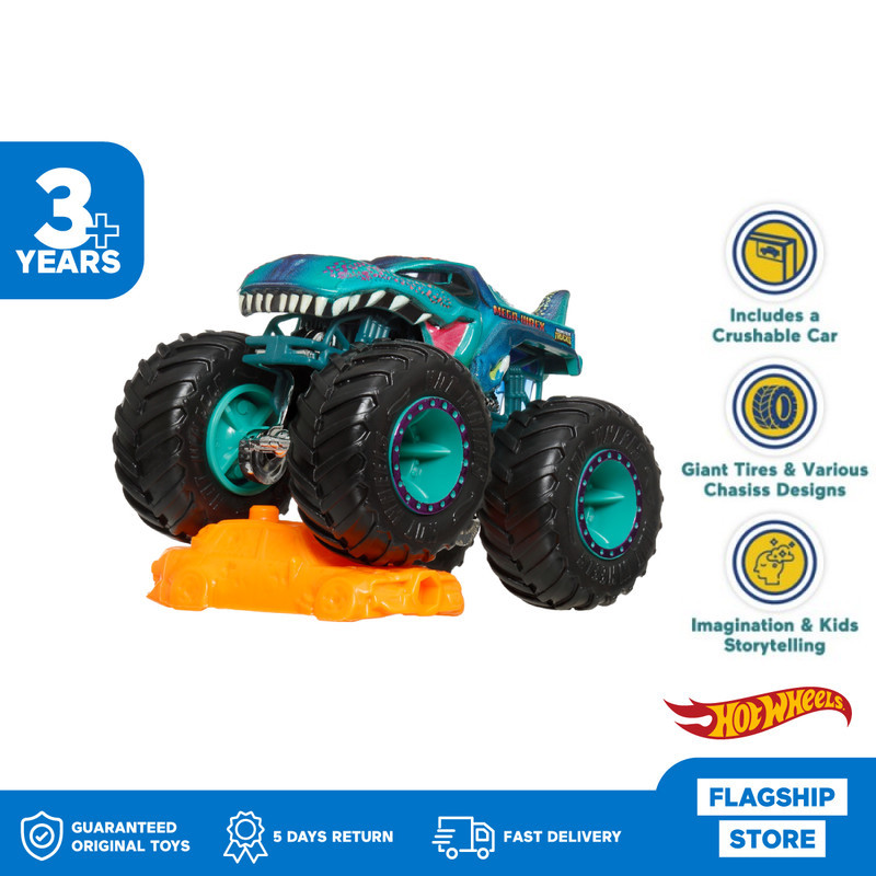 Jual Hot Wheels Monster Trucks 2025 HWMT Live Mega Wrex- Mainan Mobil Balap | Shopee Indonesia