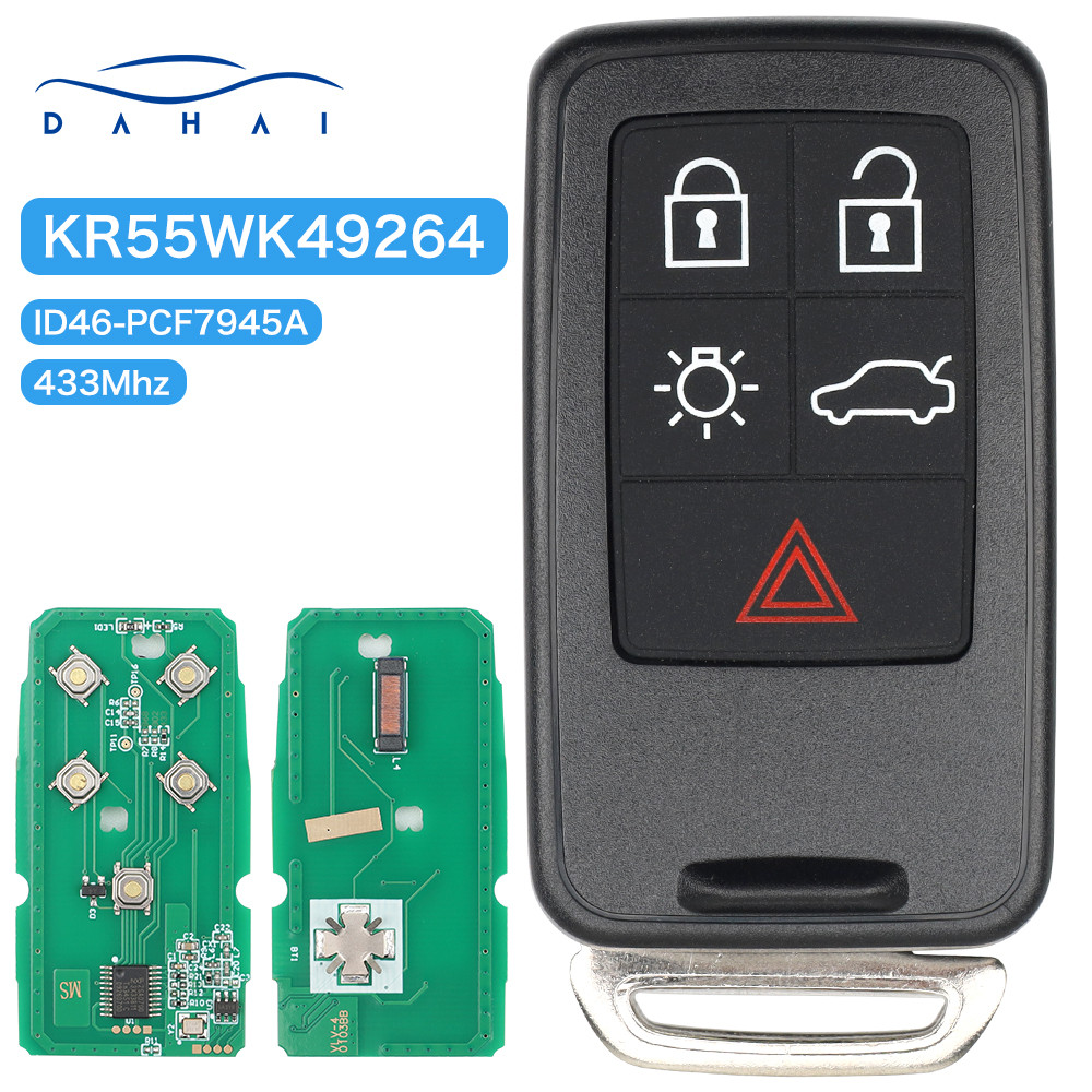 Jual dahai Car Remote Control Key For Volvo S60 S60L S80 XC60 XC70 V40 ...