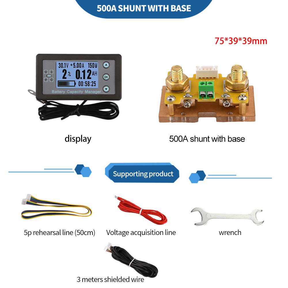 Jual DC 8-120V Battery Coulometer 100A-500A Digital Battery Capacity ...