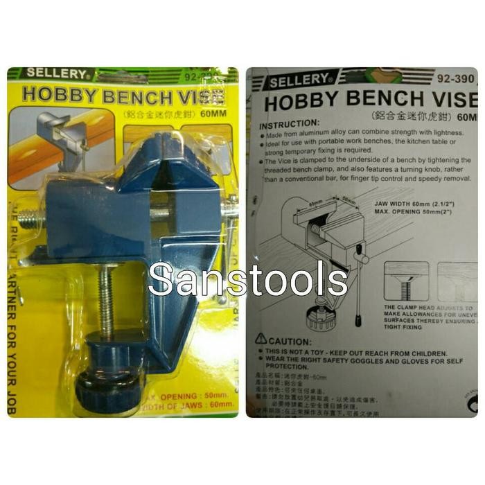 Jual hobby bench vise / catok meja sellery 60mm | Shopee Indonesia
