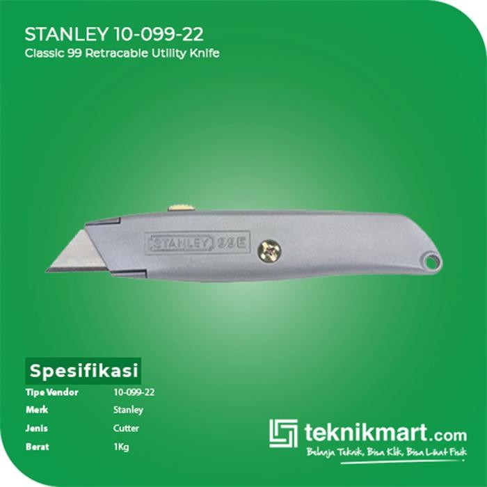Jual Stanley Retractable Utility Knife / Pisau Cutter 6inch 10-099-22 ...