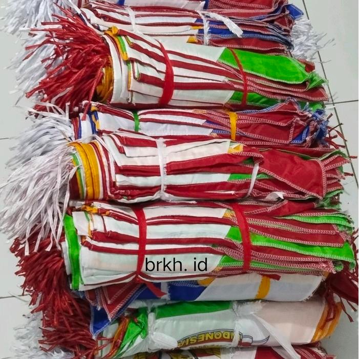 Jual Isi 10 Pcs Umbul-Umbul Bendera Merah Putih Bendera Segitiga Warna Warni Dekorasi Spanduk ...