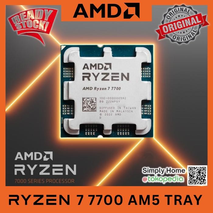 Jual Processor Amd Ryzen 7 7700 Tray R7 5.3Ghz Socket Am5 Produk Baru Cpu Pc Desktop Gaming ...