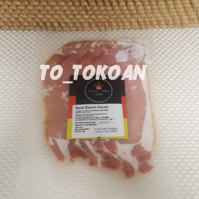 Jual TRIPLE THREE PORK BACK BACON SLICE DAGING BABI OLAHAN 100 GR KODE ...