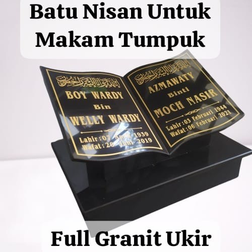 Jual BATU NISAN FULL GRANIT UKURAN 40 x30 BISA CUSTOM WARNA TULISAN ...