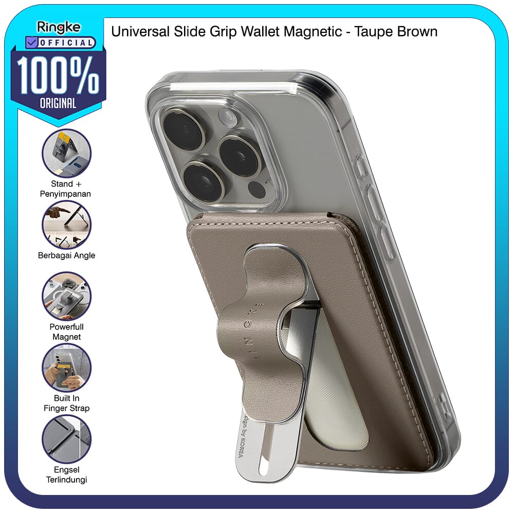 Jual Ringke Slide Grip Wallet Magnetic Taupe Brown Aksesoris Magsafe ...