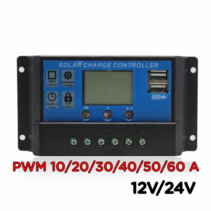 Jual SCC PWM 10A 20A 30A 40A 50A 60A solar charge controler MPPT PowMR PLTS | Shopee Indonesia