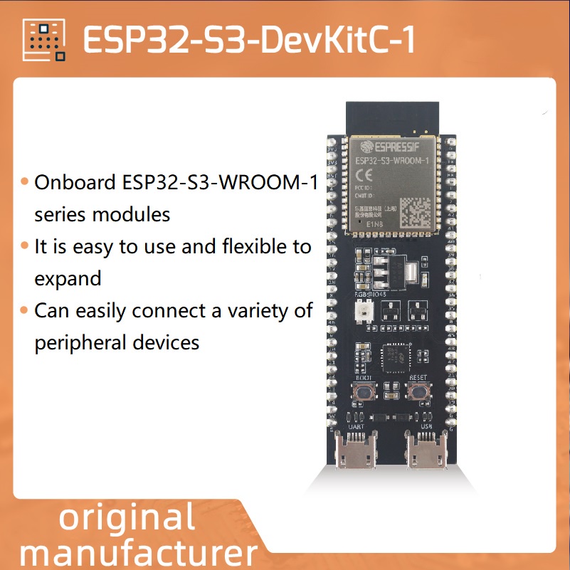 Jual LUXW ESP32-S3-DevKitC-1 Development Board，On-board ESP32-S3-WROOM-1/1U/2 Module Espressif ...