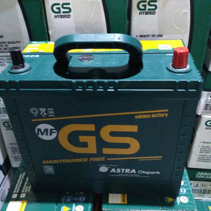 Jual AKI MOBIL / BATTERY GS ASTRA TYPE GS MF 46B24L / NS60L 12V 45AH | Shopee Indonesia