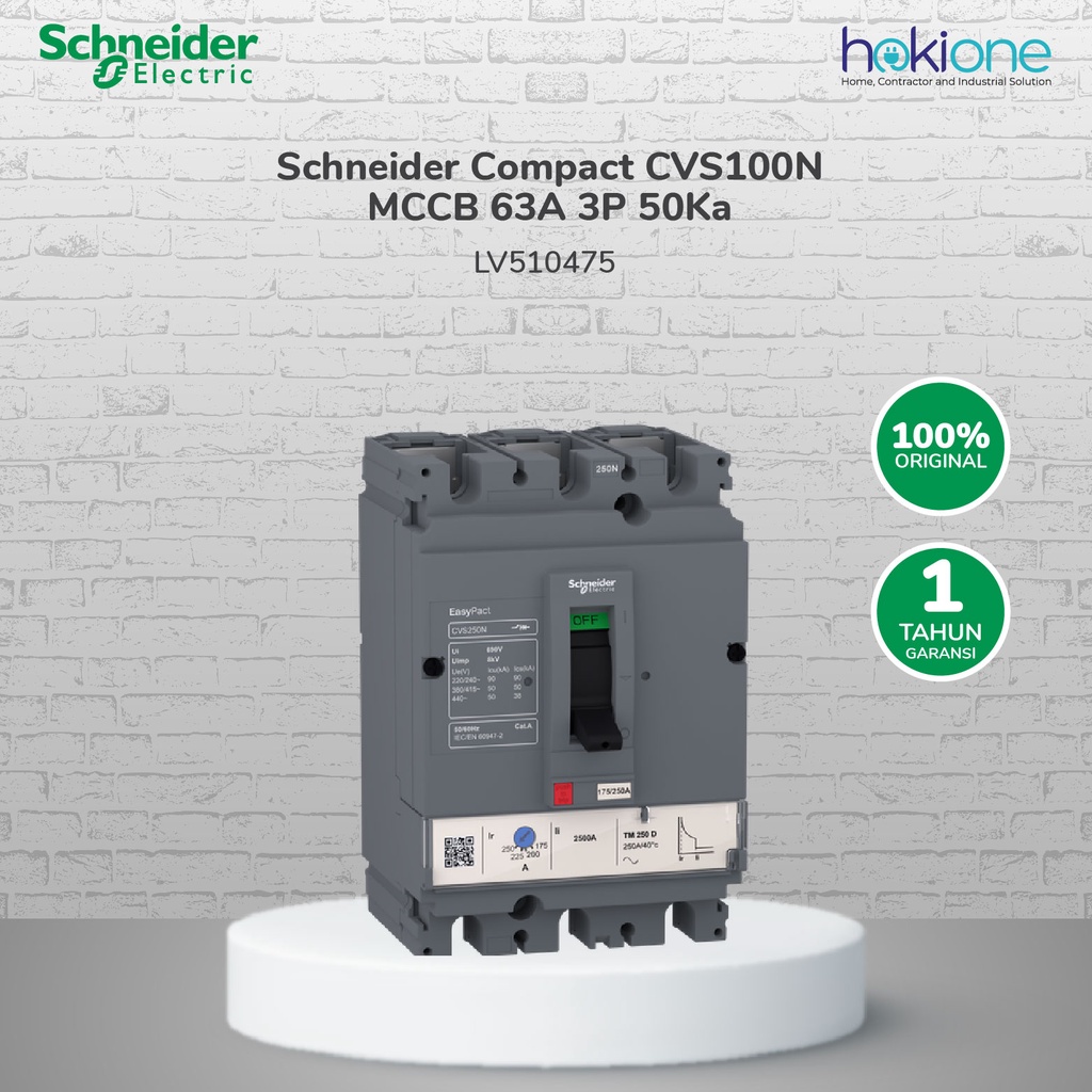 Jual Schneider Electric EasyPact CVS100N MCCB TM63D 3P 63A 50kA - LV510475 | Shopee Indonesia