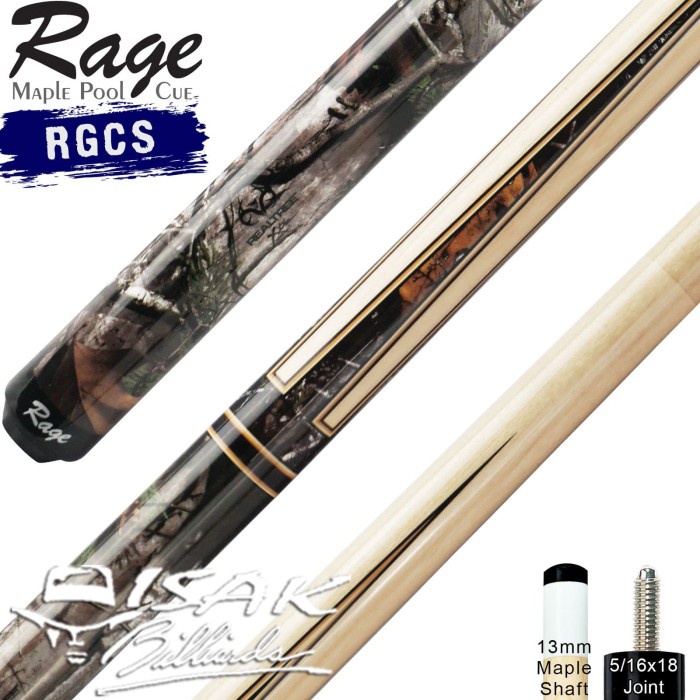 Jual Rage RGCS Pool Cue - 13 mm Maple Billiard Stick Stik Biliar ...