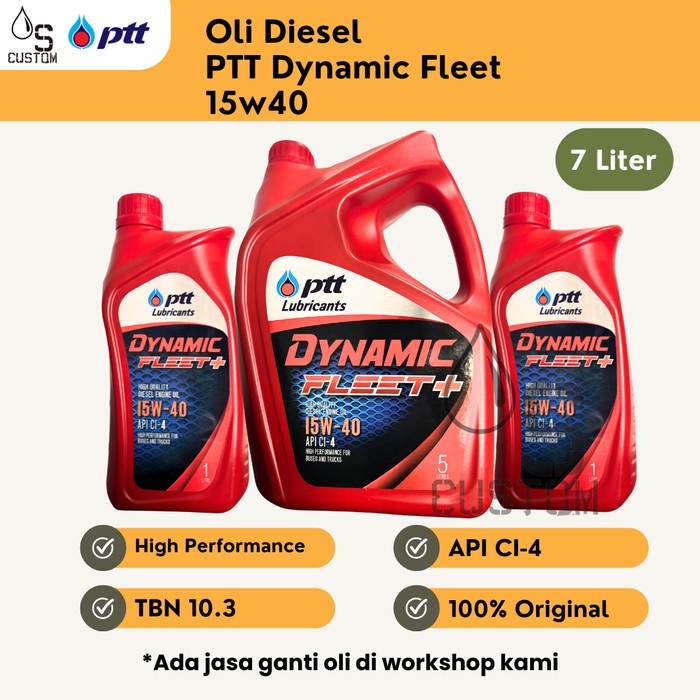 Jual Oli Diesel Ptt Dynamic 15W40 15W-40 7L Api Ci | Shopee Indonesia