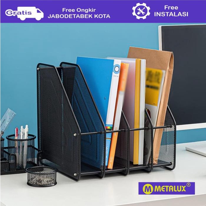 Jual METALUX FILE RACK L - Rak Dokumen layer Document Rack Besi Hitam ...