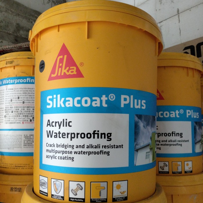 Jual Sika Coat Plus Axrylic Waterproofing 20 Kg - Stone Grey | Shopee ...