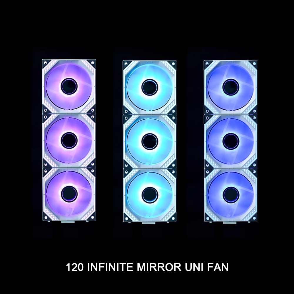 Jual ARTA 120 UNI FAN Infinity Mirror LED ARGB Reverse Blade Fan 12cm ...