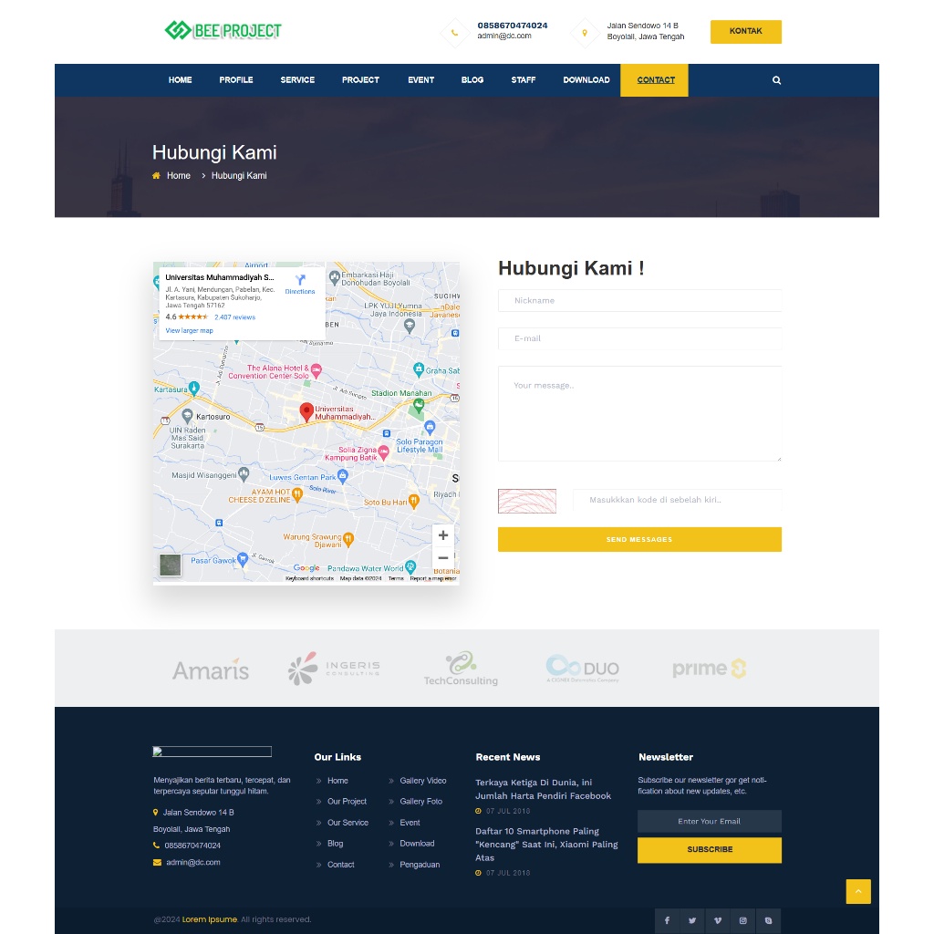 Jual WEBSITE COMPANY / CORPORATE PROFILE DENGAN CODEIGNITER | Shopee Indonesia
