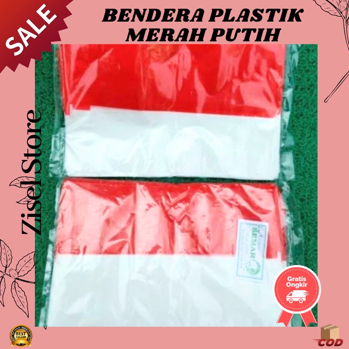 Jual KODE H BENDERA MERAH PUTIH PLASTIK ISI 100 HIASAN KEMERDEKAAN ...