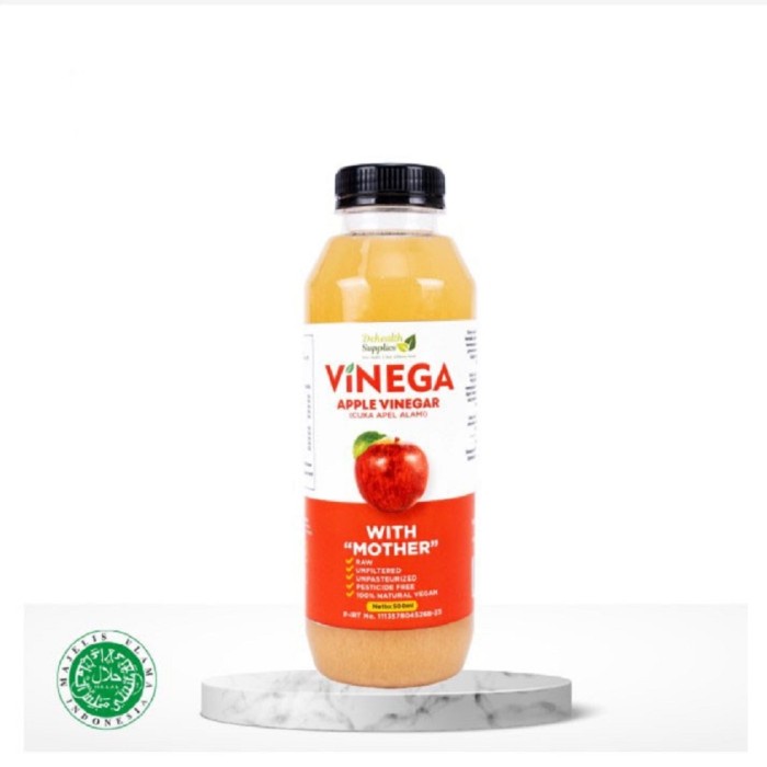 Jual VINEGA APPLE CIDER FINEGAR WITH THE MOTHER 250ML | Shopee Indonesia