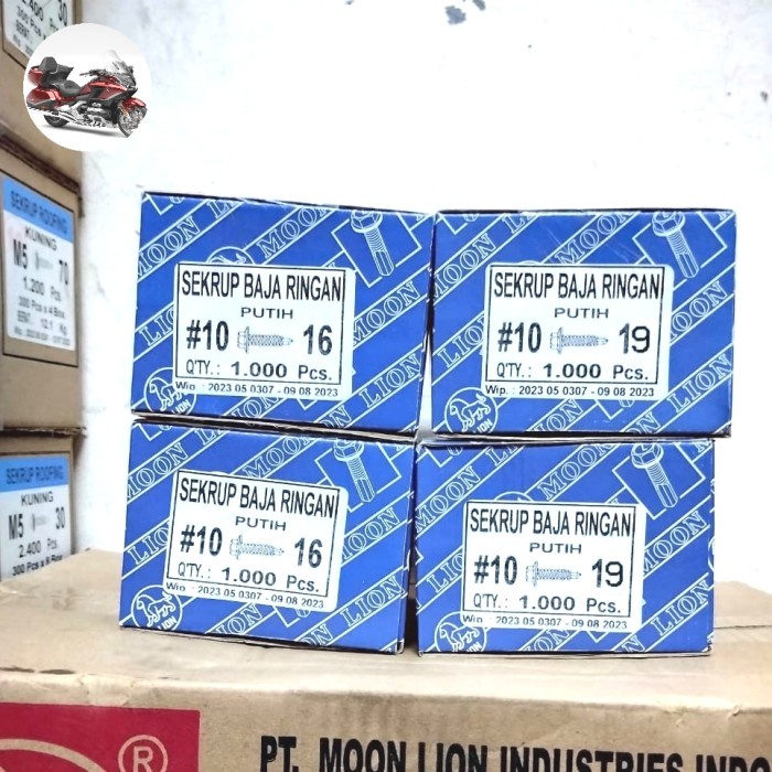 Jual Baut Baja Ringan 10x19 MOON LION BOX/ Baut Baja Ringan 10x19 Dus ...