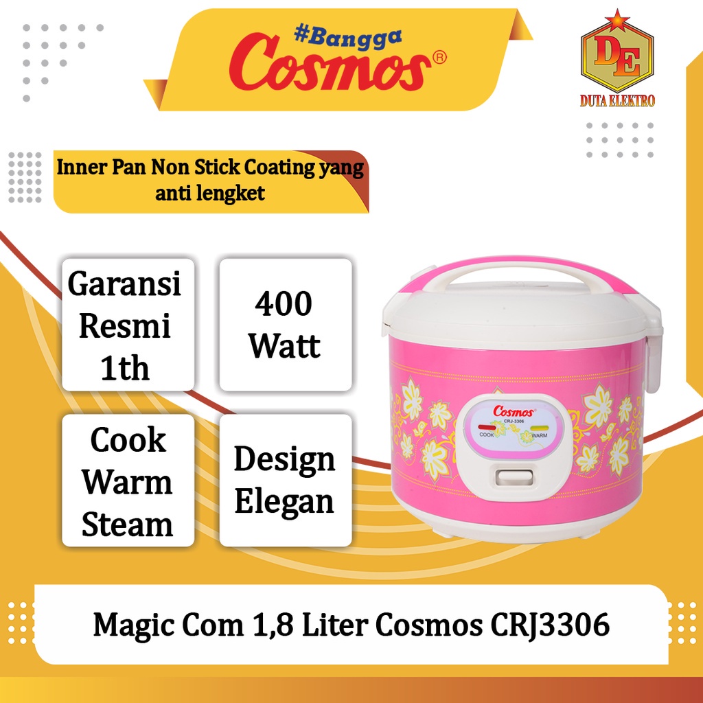 Jual Magic Com 1,8 Liter Cosmos CRJ 3306 | Shopee Indonesia