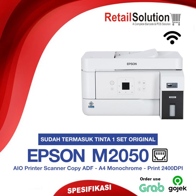 Jual Printer Scan Copy ADF Mono Wireless WiFi - Epson EcoTank M2050 Ink ...