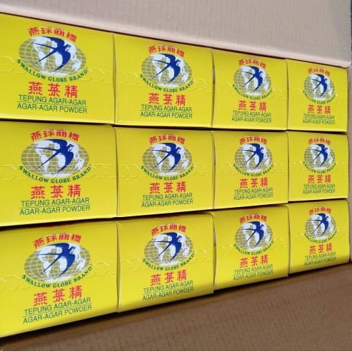 Jual NeW Agar Agar Swallow Globe Brand 7 gram/sachet 1 BOX isi 12 ...