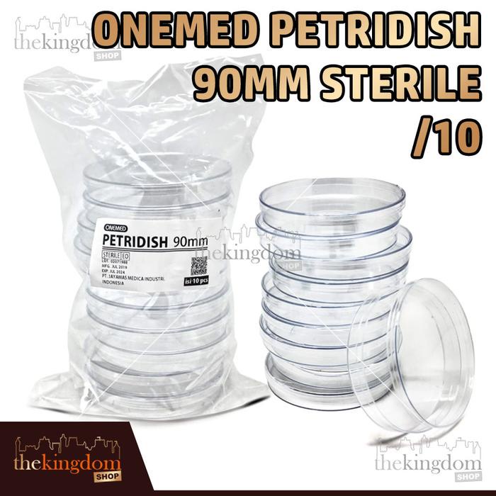 Jual Onemed Petridish PS 90mm Sterile /10 Disposable Plastic Cawan ...