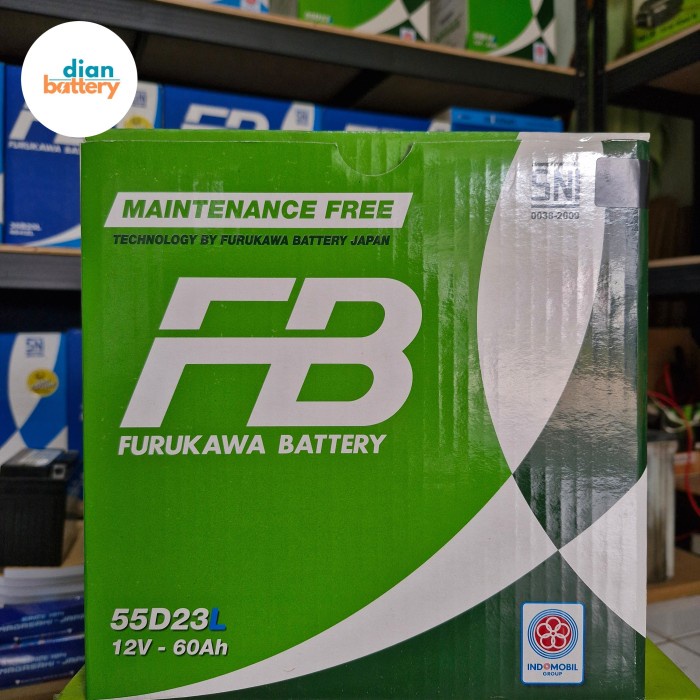 Jual AKI KERING MITSUBISHI MIRAGE FB MF 55D23L FURUKAWA BATTERY (60AH) | Shopee Indonesia