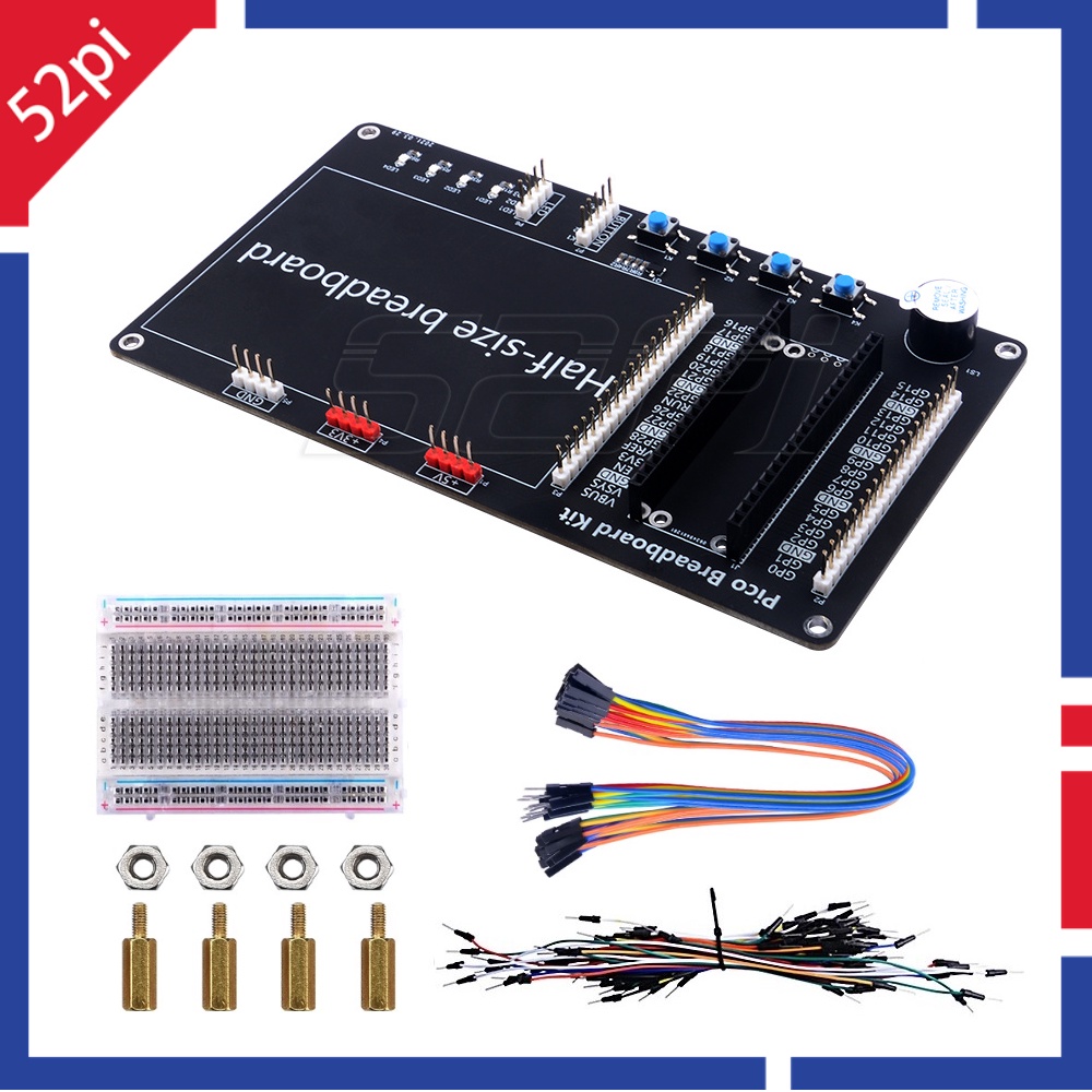 Jual BARU Raspberry Pi Pico/Pico W Breakout Breadboard Kit Built-In LED ...