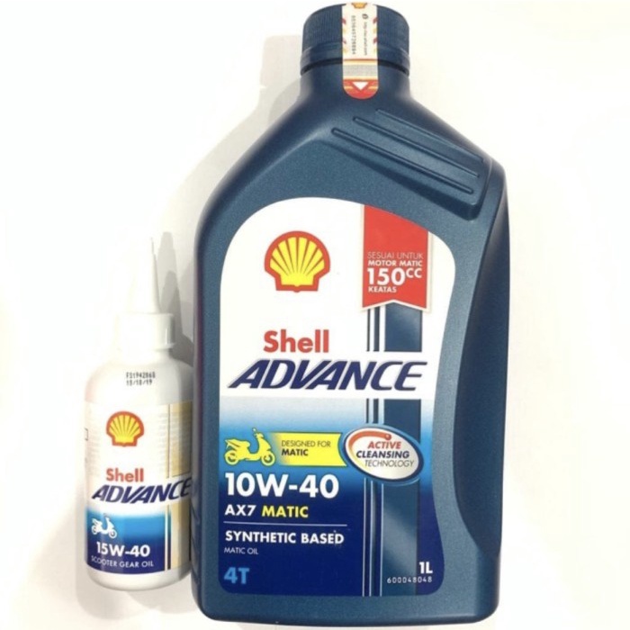 Jual OLI MESIN SHELL MATIC 1 LITER PLUS 1 GARDAN PCX / NMAX / AEROX ...