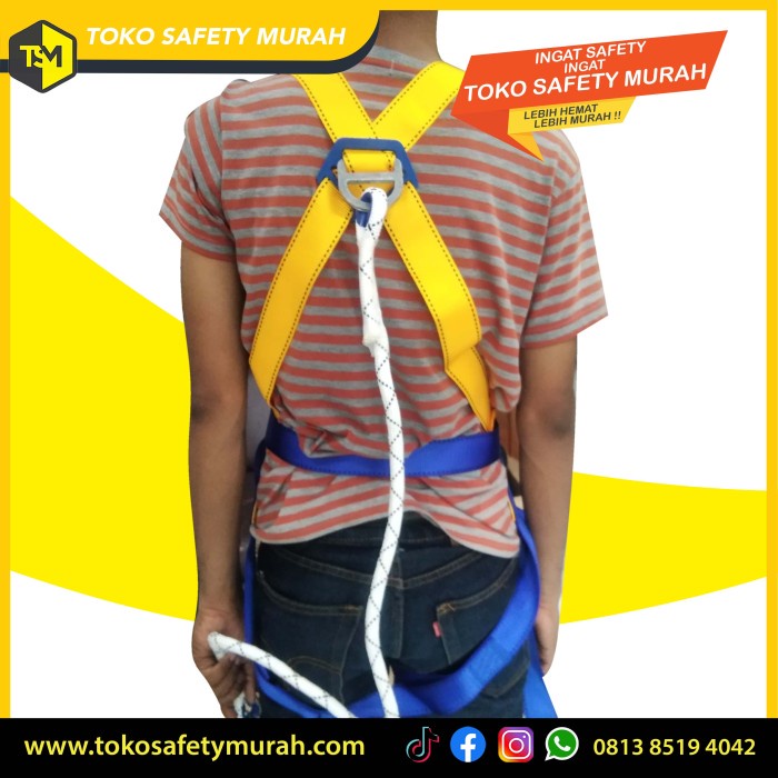Jual Sabuk Pengaman Fbh Full Body Harness Single Big Hook Safety Belt ...