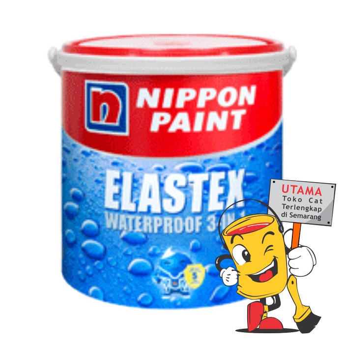 Jual Nippon Elastex Waterproof 3-in-1 Cat Tembok Eksterior 1 Kg | Shopee Indonesia