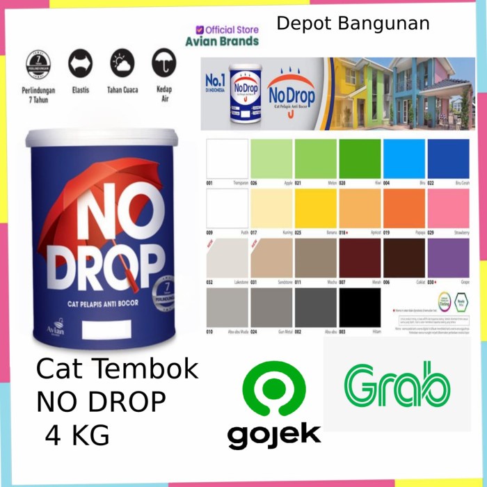 Jual No Drop Cat Tembok Waterproofing 5Kg Ready Mix | Shopee Indonesia