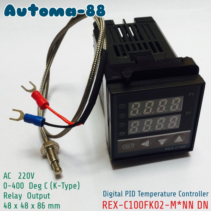 Jual TERBARU! Digital PID Rex-C100 Out Relay 0-400C Temperatur Kontrol Suhu AC 220V | Shopee ...
