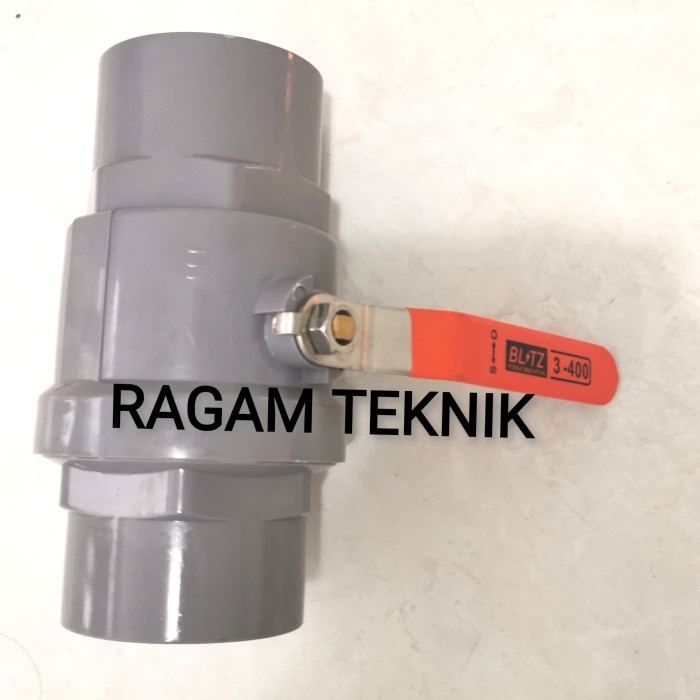 Jual BeliYukzzz- Ball Valve BLITZ 3" inch Stop Kran Pvc Plastik Gagang Besi | Shopee Indonesia