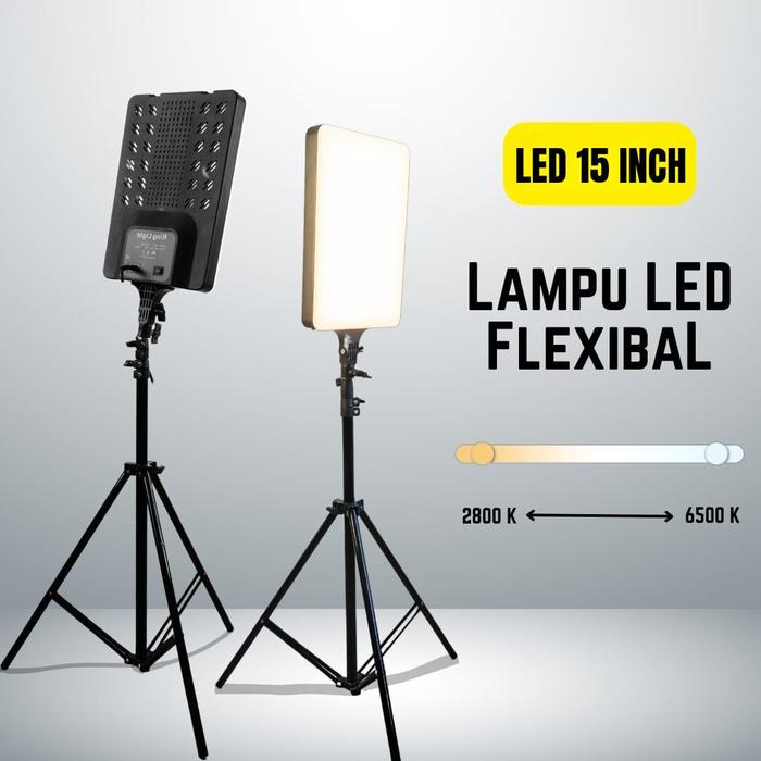 Jual Lampu Foto 15Inch Led Lampu Lighting Lampu Sorot Lighting Studio+Tripod Lampu Konten ...